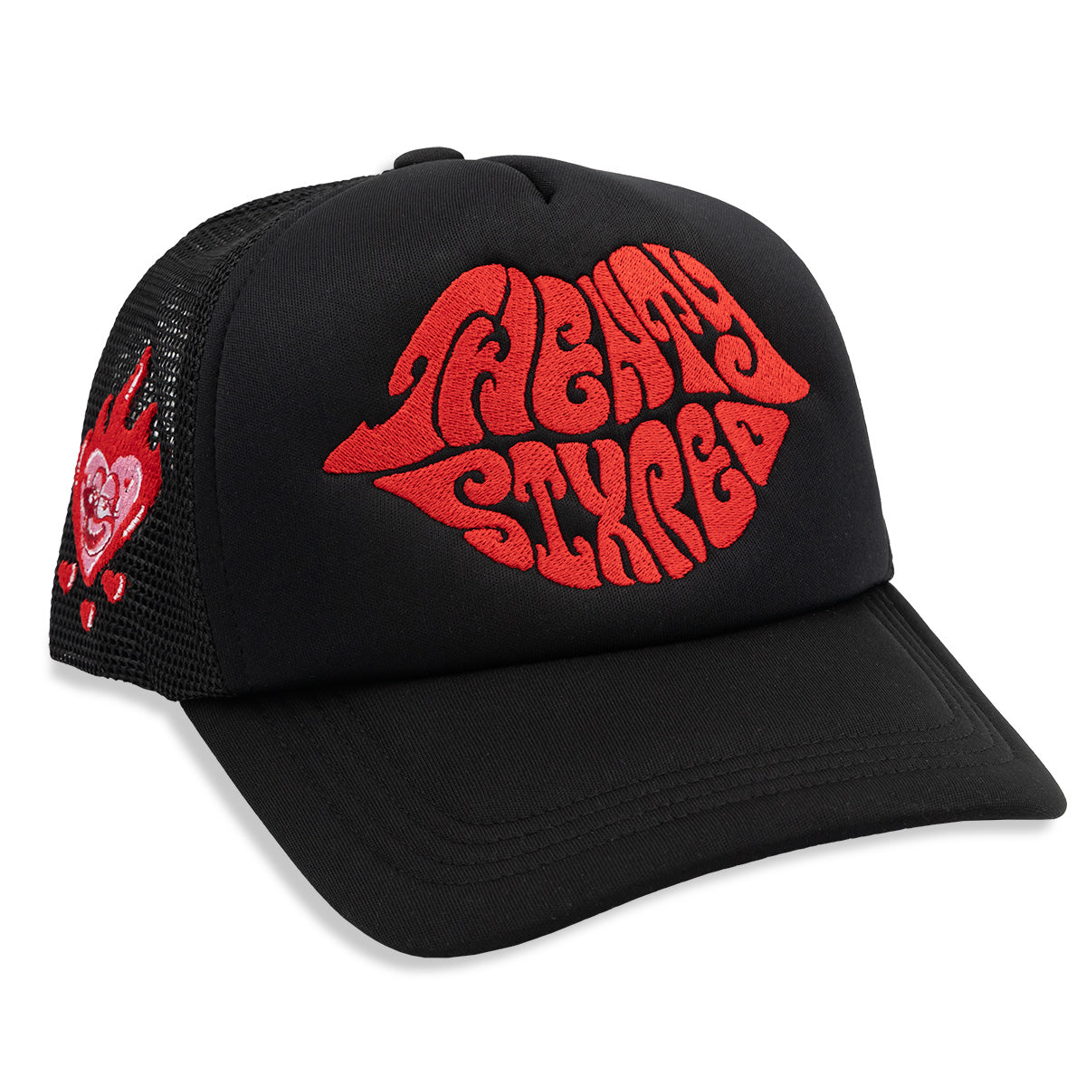 26 Red Lips Trucker Hat (Black / Red) – 26red