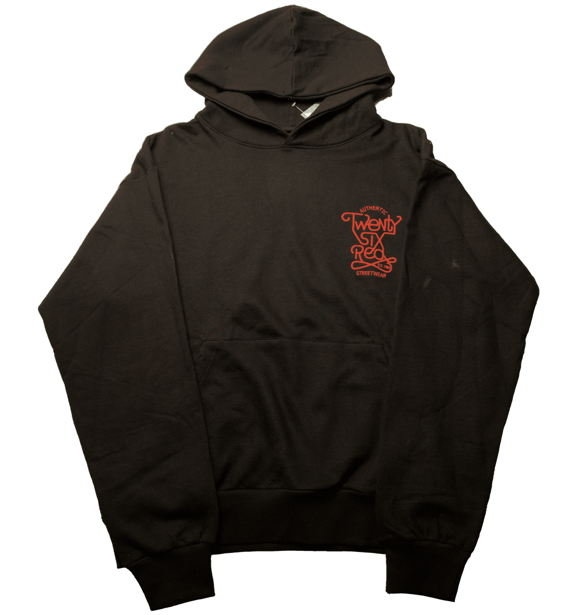 EST 1990 Embroidered Hoodie (Black / Red) – 26red